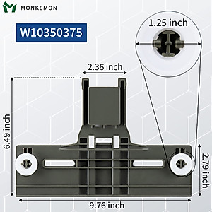 2 Packs W10350375 UPGRADED Dishwasher Replacement Top Rack for kenmore whirlpool Dishwasher Parts, Replace W10712395 AP5957560, Dishwasher Upper Rack Parts Fit for WDT730PAHZ0 WDTA50SAHZ0 WDT970SAHZ0