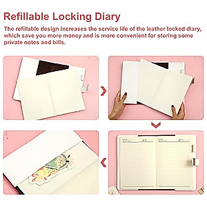 CAGIE Diary for Girls Age 8-12 Gifts for 9 10 11 12 Year Old Girls Diary with Lock, Tie Dye Design 192 Pages Lock Diary with Pen, 5.7 x 8.5 Inch Birthday Gifts for Girl Journal with Lock