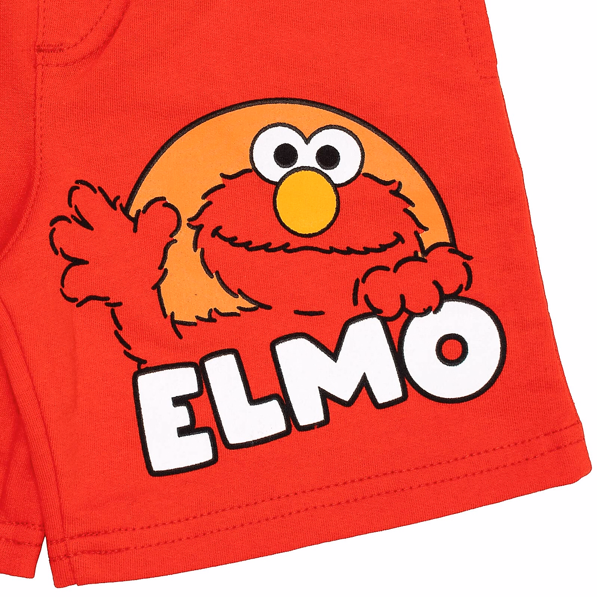 Sesame Street Elmo Cookie Monster Baby Boys French Terry 2 Pack Shorts Blue/Red 12 Months