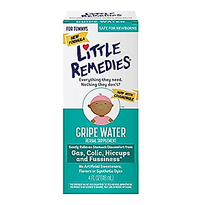Little Remedies Gripe Water-No Alcohol, Sodium Bicarbonate, Artificial Color & Gluten Free-Safe for Newborns, 4 Fl. Oz (Pack of 1)