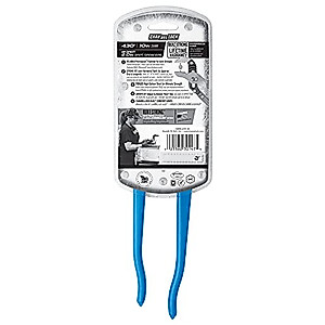 Channellock 430 Tongue & Groove Pliers | 10" Straight Jaw Groove Joint Plier with Comfort Grips | 2" Jaw Capacity | Laser Heat-Treated 90° Teeth| Forged From High Carbon Steel | Made In USA,Black, Blue, Silver,10-Inch