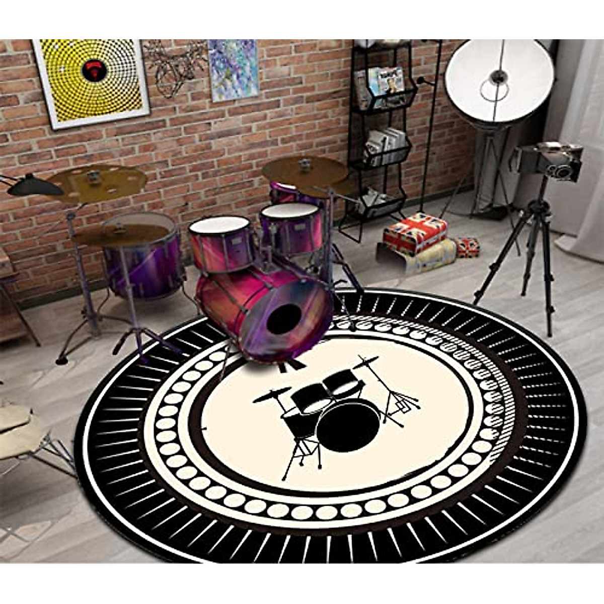 Custom Doormat Indoor Area Rug Carpet Personalized Design with Text Photo Logo Image Housewarming Gift Non-Slip Washable Floor Bath Mat Suit for Home Garden Office Entry Decorative (Circular - 31.5")