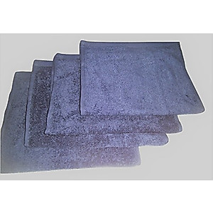 Show Car Guys Fingertip Towels 100% Cotton - Terry-Velour - 4 Pack 11" x 18" Navy Blue