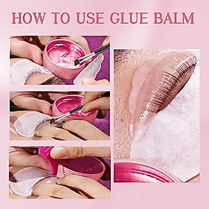 Libeauty Lash Lift Glue Balm Lash Lift Adhesive Strong Sticky Fruit Flavor Eyelash & Eyebrow Perm Glue Balm Brow Lamination Gel