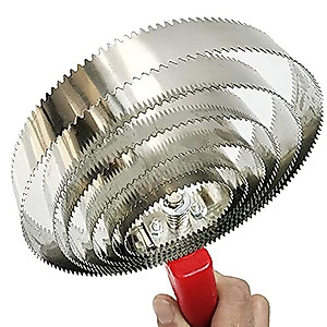 Reversible Stainless Steel Curry Comb /Curry Comb Horse Brush Scraper with Soft Touch Grip (Red)