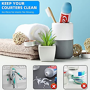 6-Pack Toothpaste Cap, Gelibo Self Closing Toothpaste Squeezer Dispenser for Kids and Adults, Easy to Use, Food Grade Silicone and BPA-Free Toppers, Hygiene No Waste No Mess