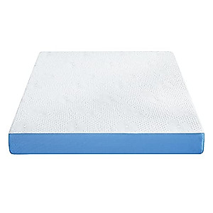 PrimaSleep 6 Inch Gel Infused Superior high-Density Memory Foam Mattress, CertiPUR-US® Certified, Blue,Twin XL