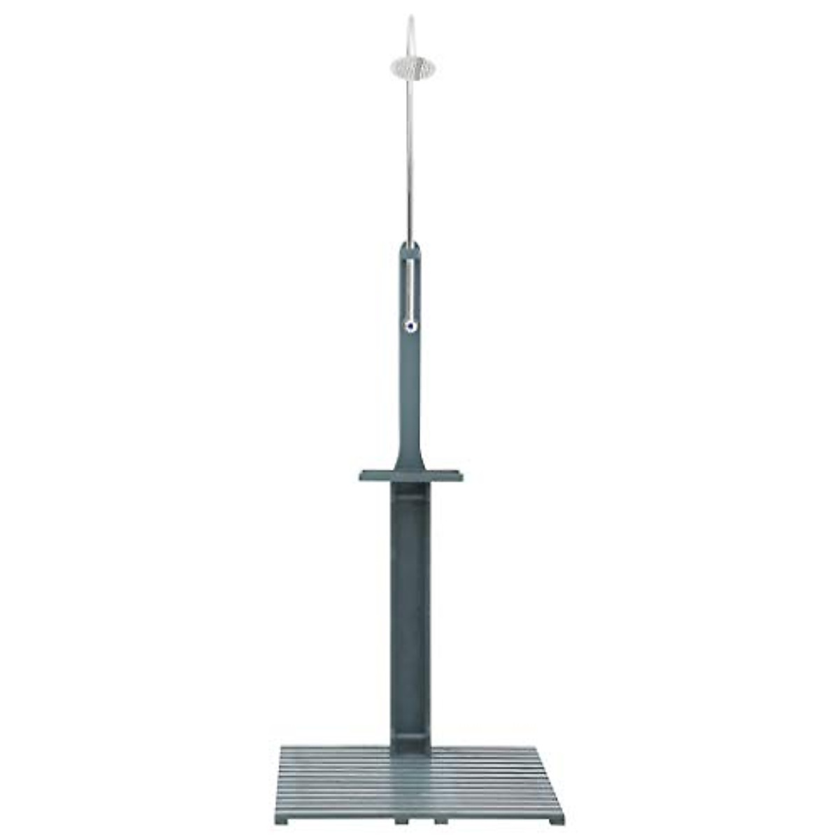 Festnight Garden Shower Water Pressure Adjustable Wooden Outdoor Shower Stand with Shower Head for Backyard, Swimming Poolside,Camping Anthracite 29.5 x 29. x 87 Inches (W x D x H)