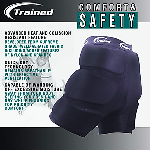 Trained Padded Protective Shorts for Extreme Sports Black
