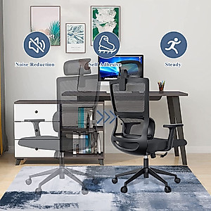 Pauwer Office Chair Mat for Hardwood Floors, 36'' x 48'' Computer Gaming Rolling Chair Mat, Low-Pile Desk Chair Mat Floor Mat Carpet Large Anti-Slip Floor Protector for Home Office