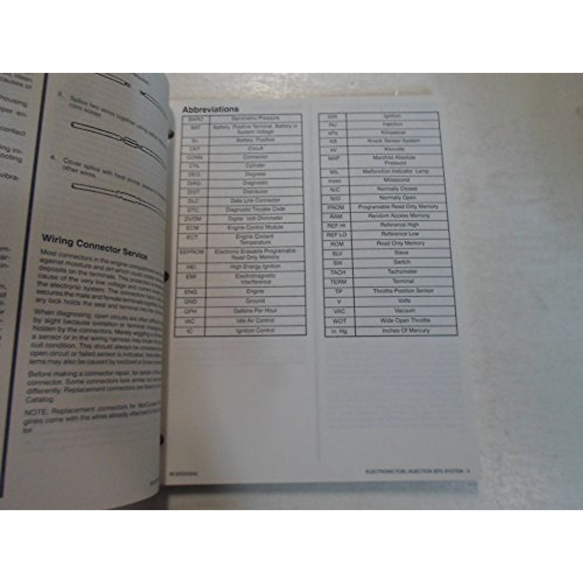 MerCruiser Throttle Body EFI MIE 5.7L 350 CID Service Manual Supplement WATER DAMAGED