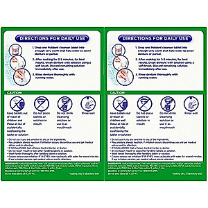 Polident 3 Minute, Antibacterial Denture Cleanser 120 ea (Pack of 2)