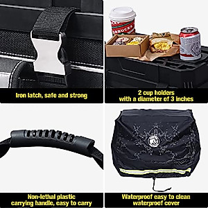 MARUTAI 18'' Rolling Tool Bag with Wheels, Tool Bags Organizer, with Telescopic Handle and Waterproof Cover, 330lbs Load Rated, Storage Manager Toolbox for Camping, Construction Sites