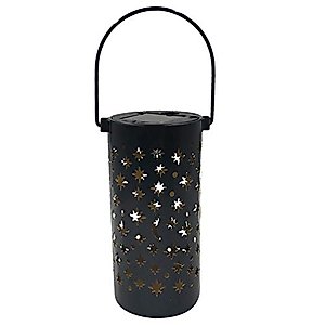 OSALADI Solar Lantern Lights Outdoor, Hanging Projection Ground Lights IP65 Waterproof Hollow- Out Iron Tabletop Lanterns Landscape Light for Garden, Courtyard, Patio, Walkway Home Party Decor
