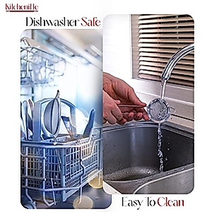 Kitchenitte Set of 4 Fine Mesh Strainer - Sieve Fine Mesh Stainless Steel Strainers - 2.2", 2.8", 4.7", and 7.1" Sizes - Ultra Durable Sieve, Kitchen Strainer Set for Sifting, Straining, Draining