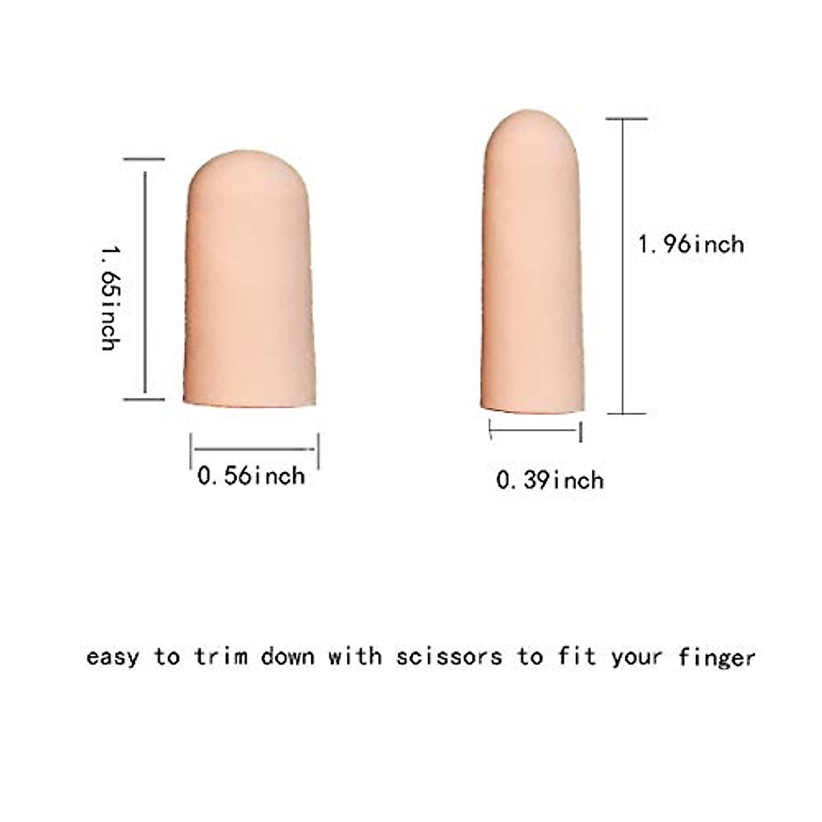 20 pieces Gel Finger Cots,Finger Protector, Silicone Finger Cap Finger Cover, Finger Support Sleeve for Trigger Finger, Hand Eczema, Finger Cracking and More