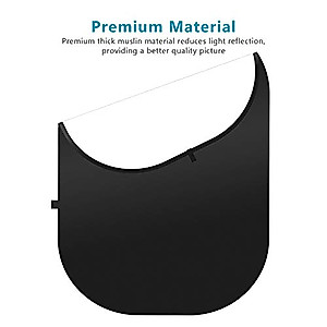 NEEWER 5x7ft/1.5x2m Chromakey Black Backdrop White Backdrop 2 in 1 Double Sided Pop Up Collapsible Backdrop with Support Stand, Foldable Panel for Photo and Video Shooting, Live Streaming, Gaming