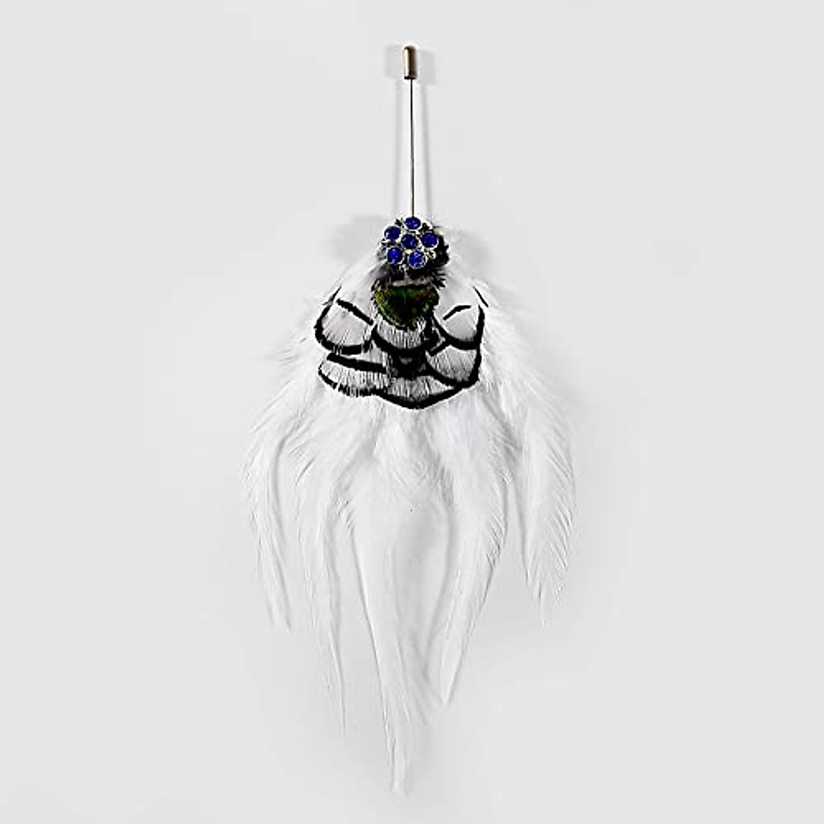 THARAHT 100pcs White Saddle Hackle Rooster Feather Loose Bulk 5-7 inch 12-17cm for DIY Dream Catcher Decoration Natural Saddle Hackle Rooster Feather