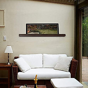 InPlace Shelving, 9604650E, Floating Wall Shelves, 48 Inch Width x 10.2 Inch Depth x 2 Inch Height, Set of 2, Espresso