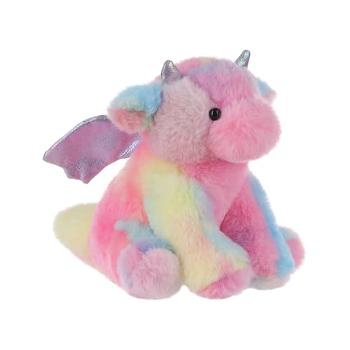 Apricot Lamb Toys Plush Colorful Plush Dragon Dinosaur Stuffed Animal Soft Cuddly Perfect for Child (Colorful Plush Dragon, 8 Inches)