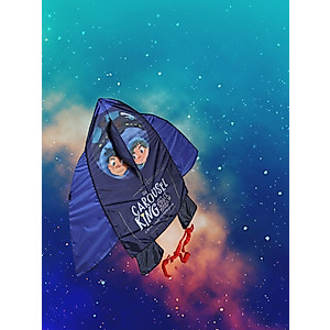 Cielito Lindo Books Large Rocket Kite for Kids and Adults | Best Beach Kite Easy to Fly for Outdoor Games and Activities | Best Sports and Recreation, Exercise and Enjoy Time with Family, Navy Blue