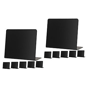 STOBOK 12 Pcs Desk Board Writing Pad Buffet Labels Writing Board Photo Stands Table Board Reusable Chalkboard Miniature Price List Food Card Small Blackboard PVC
