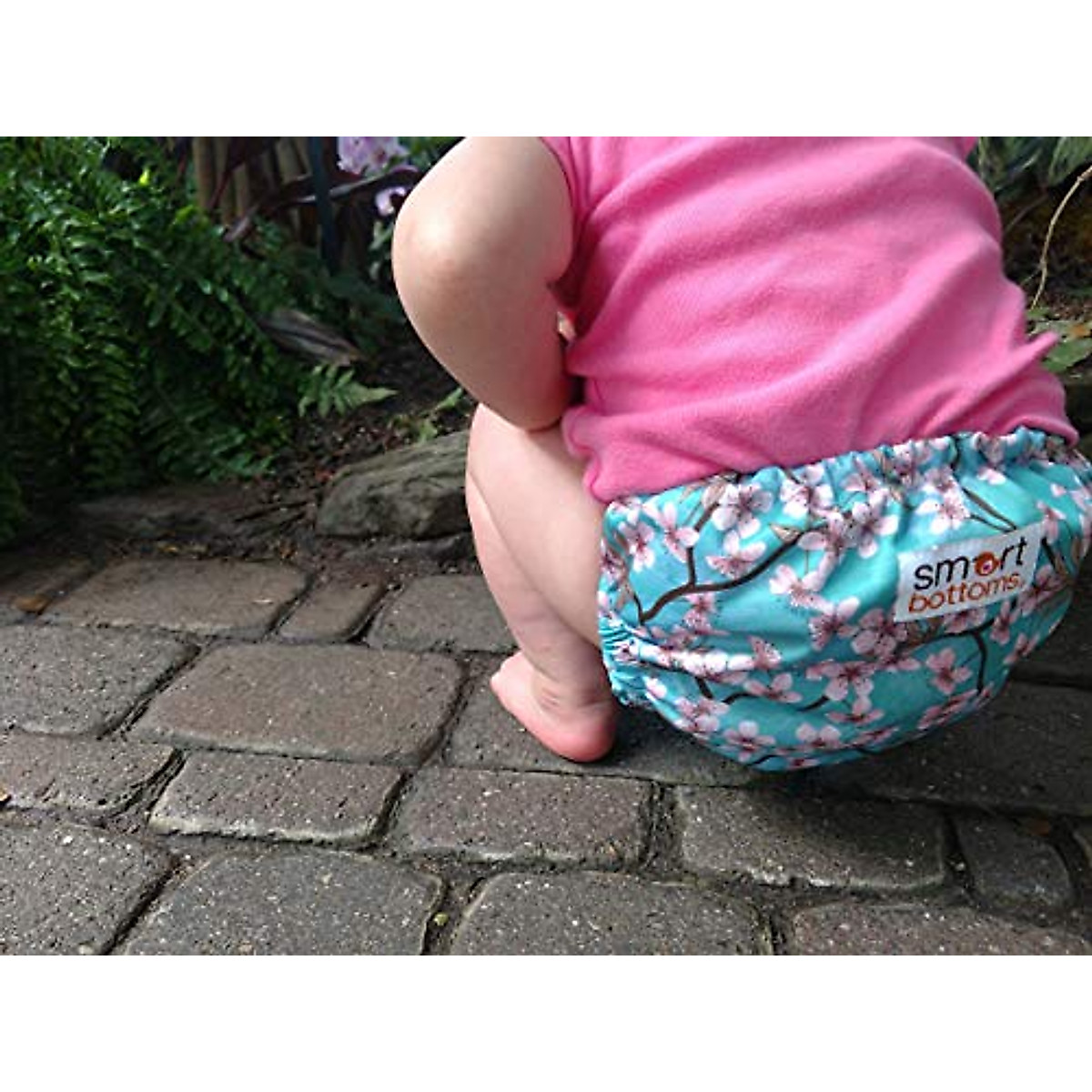 No Prep Organic Cloth Diaper – Smart Bottoms Dream Diaper 2.0 – Washable, Reusable – Natural Fiber Interior (Campfire Trails)