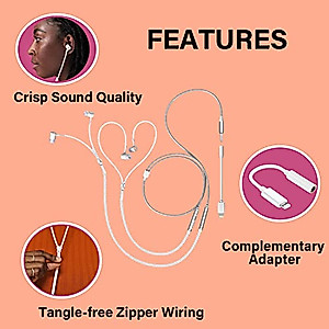 Sparkbudz-Two Person Zipper Earphones Built into one. Individual Volume Controls and Microphones. Android Adapter