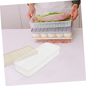 KICHOUSE 2Pcs Transparent Plastic Food Storage Containers for Refrigerator Organization Versatile Fridge Boxes Kitchen Food Storage Bins Refrigerator Organizer