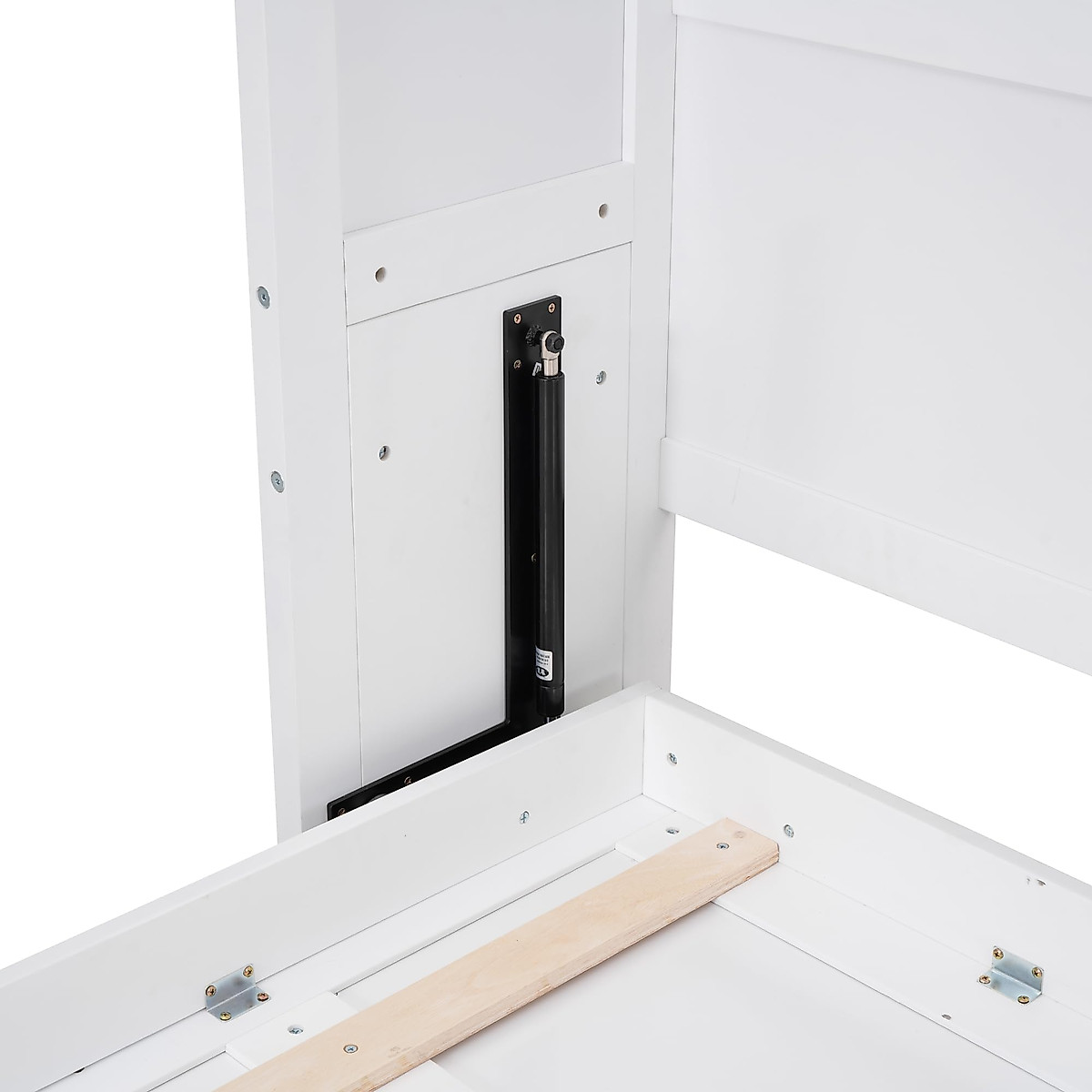 LuxyHoom Murphy Bed Queen, Queen Size Murphy Bed Cabinet, Wall Bed, Wood Hideaway Folding Beds for Platform Bedroom, Guest Room, Studio or Home Office, White