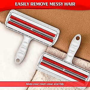 PETGAM - Pet Hair Remover, pet Hair Roller, cat and Dog Hair Remover for Sofa, Furniture, Carpet, car seat, Reusable pet Hair Roller with self-Cleaning Base, Improved Animal Skin Removal Tool