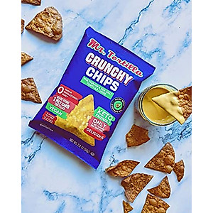 Mr. Tortilla Chips – Low Carb, Dairy Free, Keto, Vegan, Healthy Snack Crisps, 10g of Protein per Bag – High Fiber, Small Batch – 3 Net Carbs Per Serving - Multigrain & Sea Salt 2oz Bags, 4-Pack