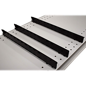 Black Extendable Adjustable Depth Gondola Shelf Dividers for Shelves 14" to 22" D, 100 Pack