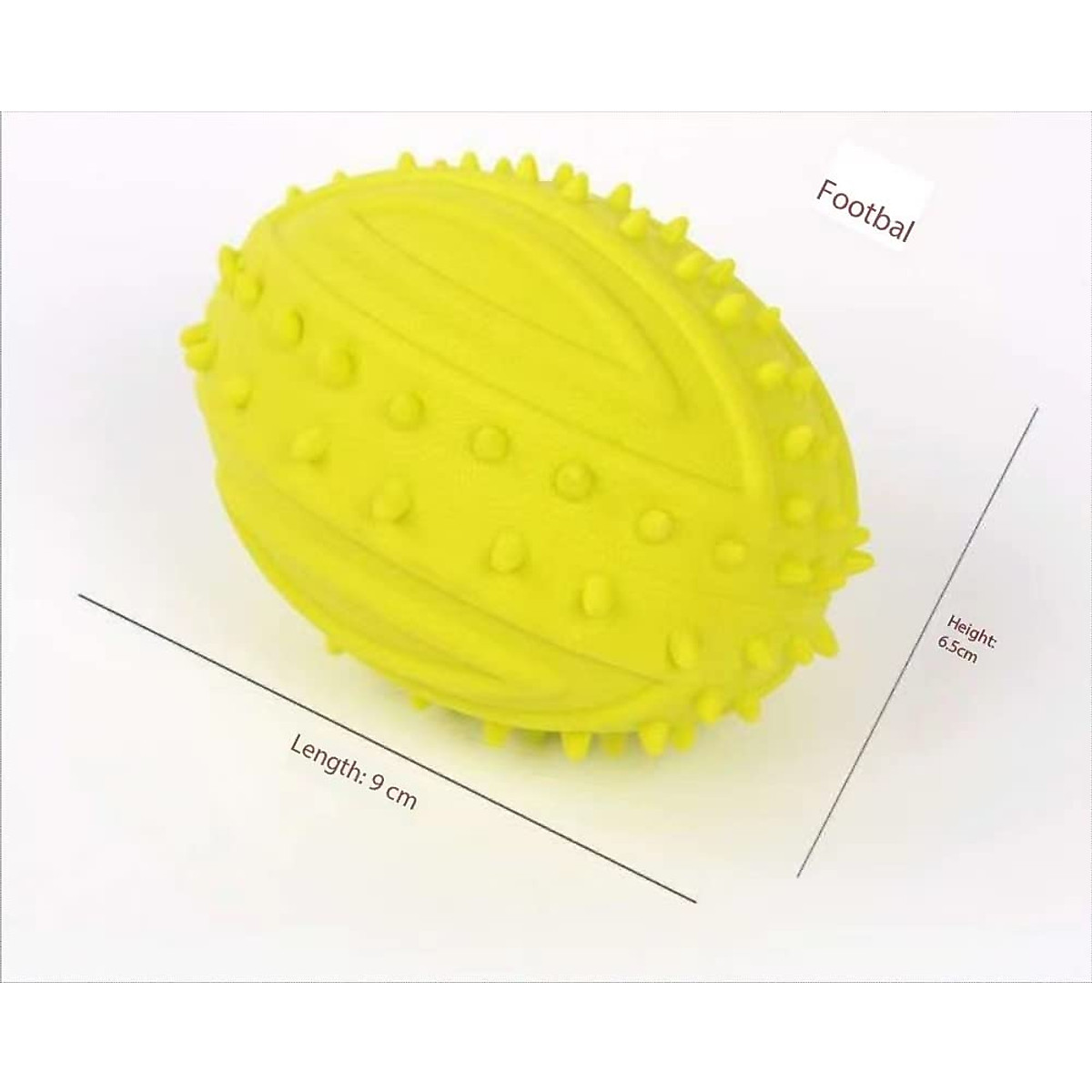 SEYNUR 3 Pcs Pet Dog Ball Fetch Ball Chew Toys,Rubber Rugby Ball Football for Small Dogs