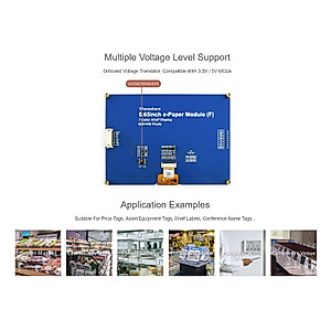 Waveshare 5.65inch Colorful E-Paper E-Ink Display Module Compatible with Raspberry Pi 4B/3B+/3B/2B/B+/A+/Zero/Zero W/WH/Zero 2W Series Boards 600×448 Pixels ACeP 7-Color