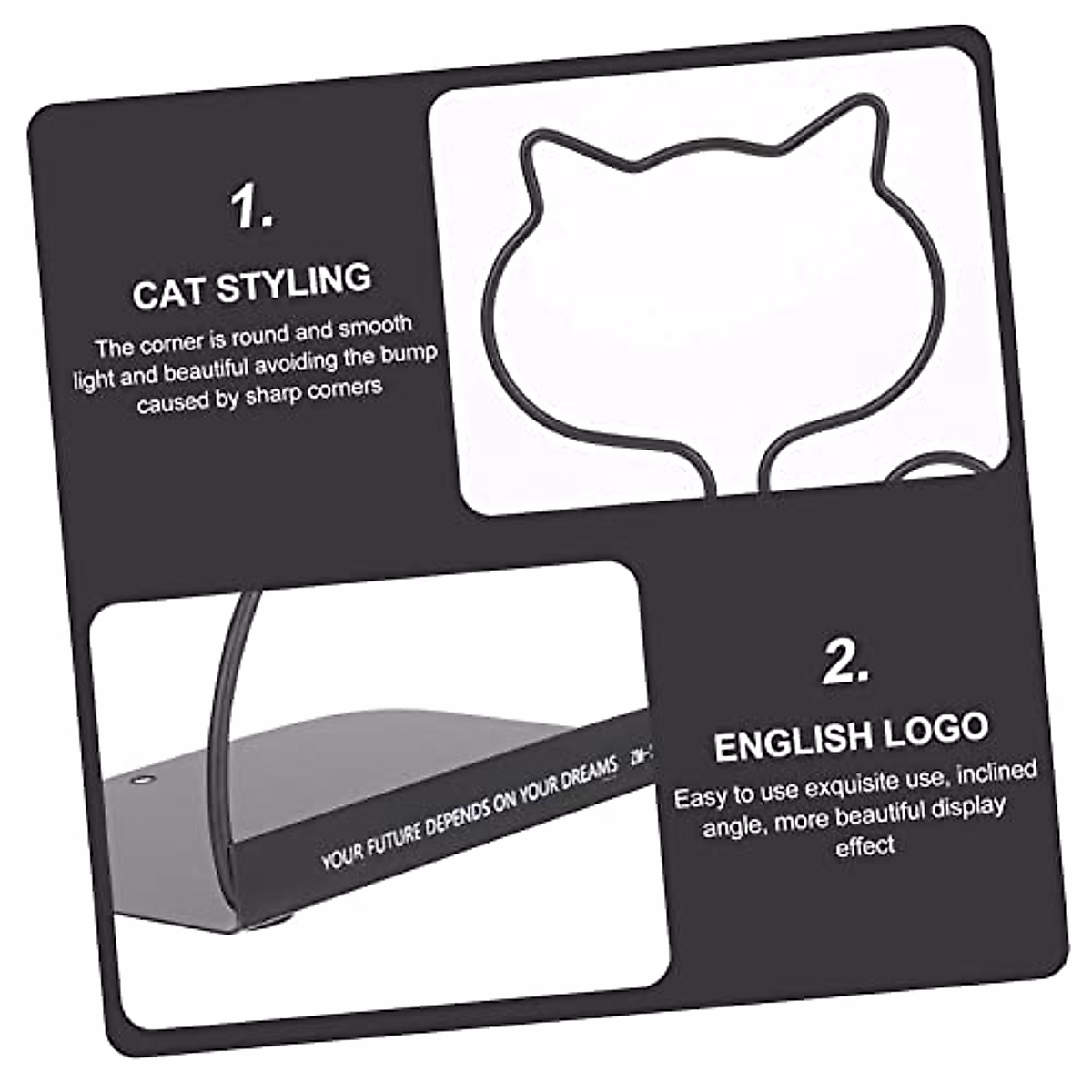 PLAFOPE 2pcs Metal Bookends Teenage Girl Books Metal Bookshelf File Book Stands Book Organizer Reading Book Stands Look at The Bookshelf Iron Metal Desktop Bookcase Desktop Book Holders