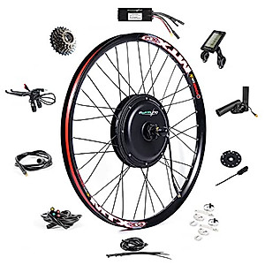 EBIKELING Waterproof Ebike Conversion Kit for Electric Bike 700C Rear Wheel Electric Bicycle Hub Motor Kit with Mountain Bike Rim 1500W 1200W 750W 500W Electric Bike Conversion Kit