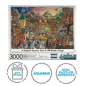 Aquarius The Beatles Magical Mystery Tour (3000 Piece Jigsaw Puzzle) - Officially Licensed Beatles Merchandise & Collectibles - Glare Free - Precision Fit - 32 x 45 Inches
