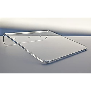 Squared Corner Clear Acrylic Floating Shelf (10" x 10")