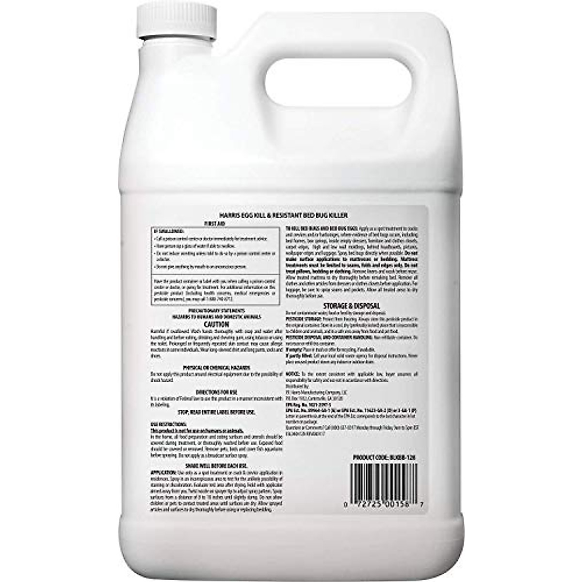 Harris Toughest Bed Bug Killer, Liquid Spray with Odorless and Non-Staining Extended Residual Kill Formula (Gallon)