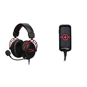 HyperX Cloud Alpha Gaming Headset - Dual Chamber Drivers and HyperX Amp USB Sound Card - Virtual 7.1 Surround Sound