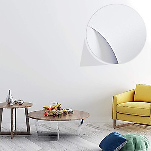 Livelynine 15.8x197 Waterproof White Wallpaper Peel and Stick for Bedroom White Vinyl Wrap for Kitchen Self Adhesive Contact Paper for Cabinets Drawer Liner Modern Wall Paper for Bedrooms Bathroom