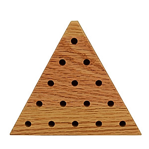 Solid Oak Wooden Peg Game Tricky Triangle by Cauff