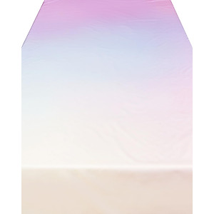 xo, Fetti Pastel Gradient Washable Tablecloth - 9 ft. | Birthday Party Decorations, Bachelorette Party Supplies, Rainbow Baby Shower, Pastel Preppy, Tableware
