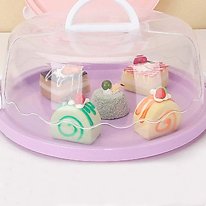 HELYZQ Sealing Carrier Portable Plastic Round Cake Box Cupcake Dessert Container Case Sealing Handheld