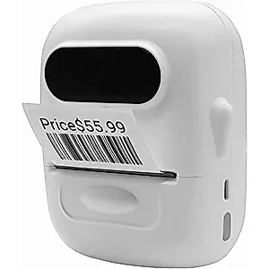HYBSK Bluetooth Label Maker with Label, P50 Barcode Label Printer, Direct Thermal Printer Compatible with iPhone/Android (P50 with Label)