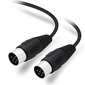 PNGKNYOCN DIN 6 Pin Audio Signal Cable 6 Pin DIN Male to Male AV Adapter Audio Plug Cable for Digital Audio Devices(1.5m)