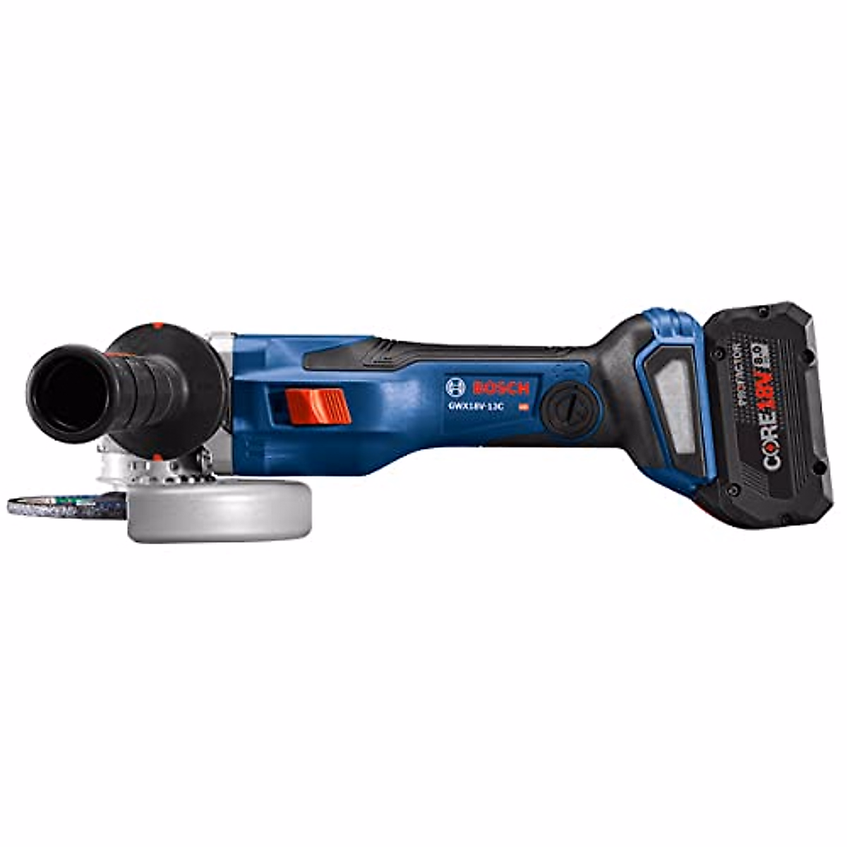 Bosch GWX18V-13CB14-RT PROFACTOR 18V Spitfire X-LOCK Connected-Ready 5 - 6 in. Cordless Angle Grinder Kit with Slide Switch (8.0 Ah) (Renewed)