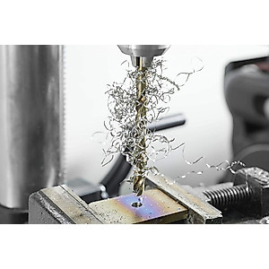 Auniwaig 10.5mm HSS Straight Shank Cobalt Twist Drill Bit-Jobber Length Fully Ground Straight Shank – 5% Cobalt M35 Grade, Champagne for Stainless Steel Cast Iron 2PCS