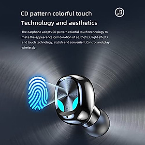 EEkore Wireless Earbuds Headphones - S10 Bluetooth 5.1 Wireless Bluetooth Earbuds Wireless in Ear Built in Mic Headphones Waterproof Headset Touch-Control Headphones, Black (Wireless Earbuds 5.1)